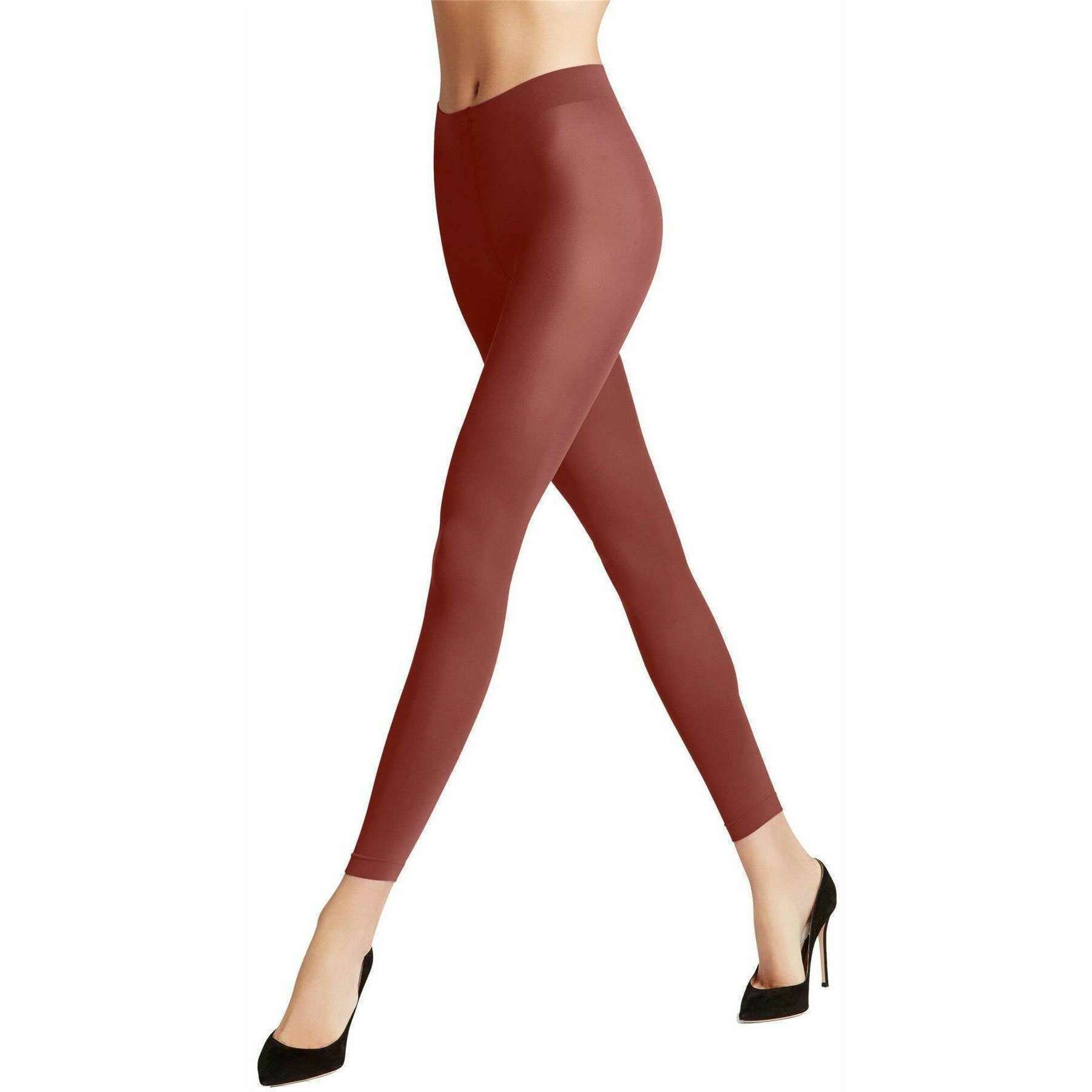 Falke Womens Pure Matt 50 Denier Leggings Brick Red KJ Beckett – us ...